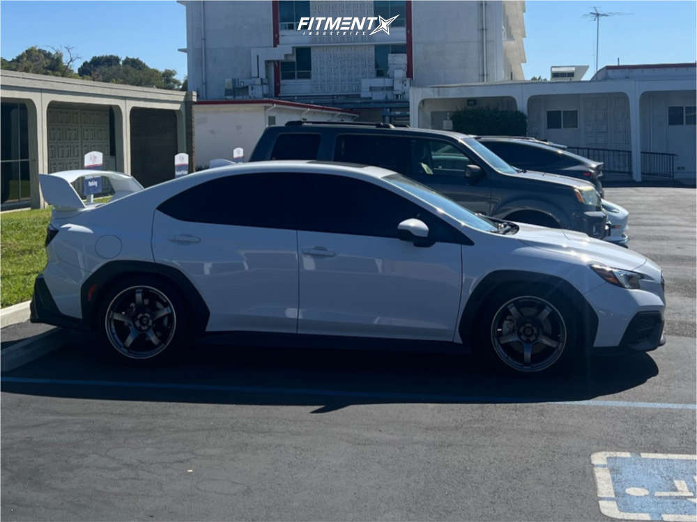 2022 Subaru WRX Premium with 18x8.5 Advan Racing TC4 and Pirelli 245x40 on Lowering Springs ...