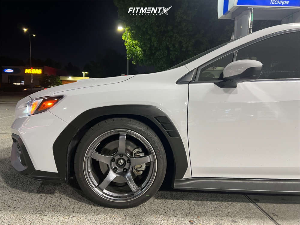 2022 Subaru WRX Premium with 18x8.5 Advan Racing TC4 and Pirelli 245x40 on Lowering Springs ...
