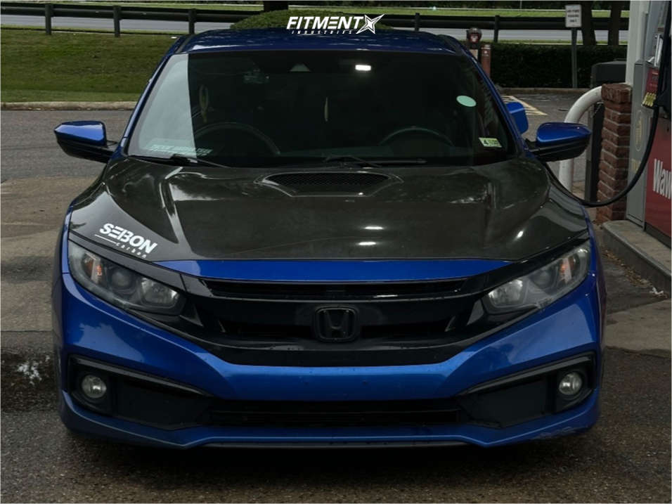 2019 Honda Civic Sport with 18x9.5 Konig Countergram and Evergreen ...