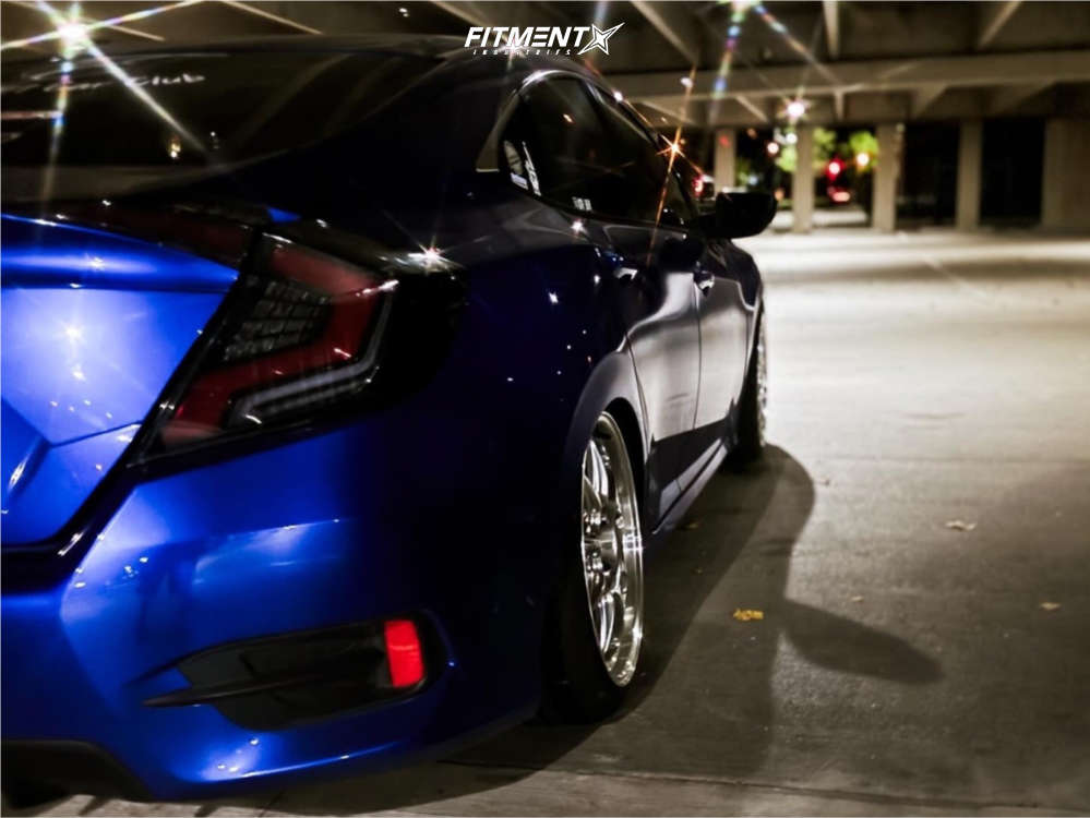 2019 Honda Civic Sport with 18x9.5 Konig Countergram and Evergreen ...