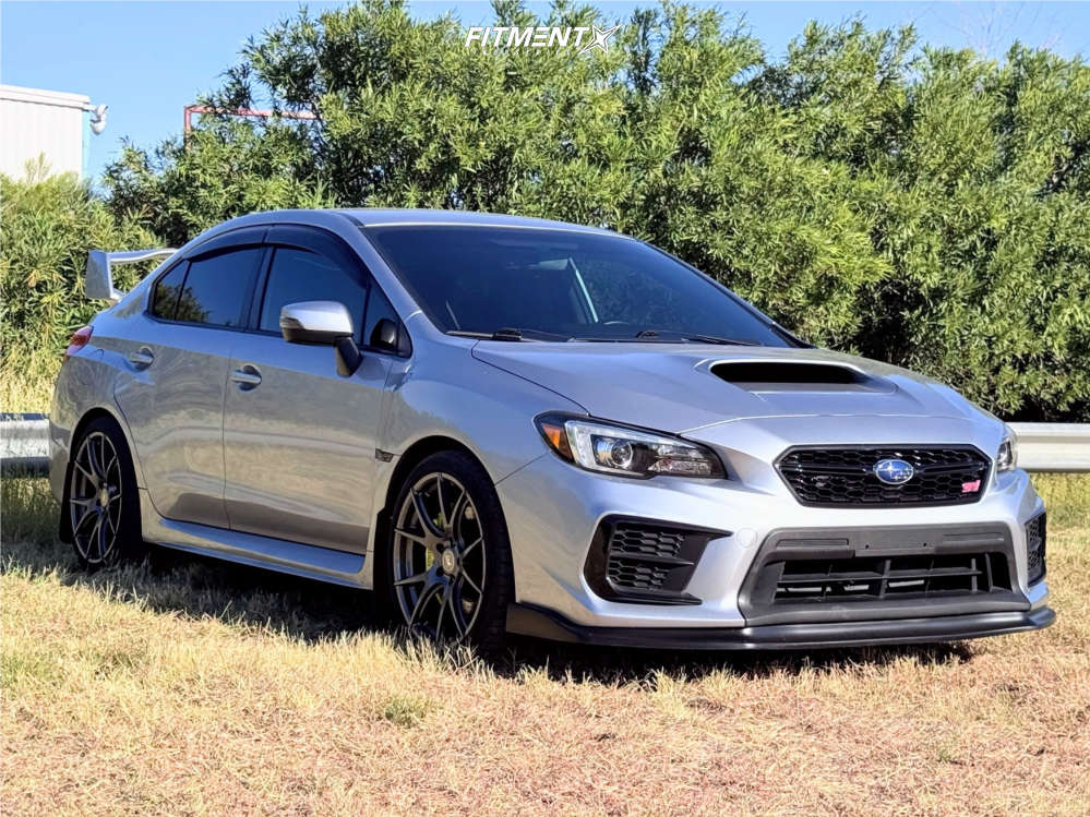 2021 Subaru WRX STI Base with 19x9 Forgestar Cf5v and Continental 245x35 on Stock Suspension ...