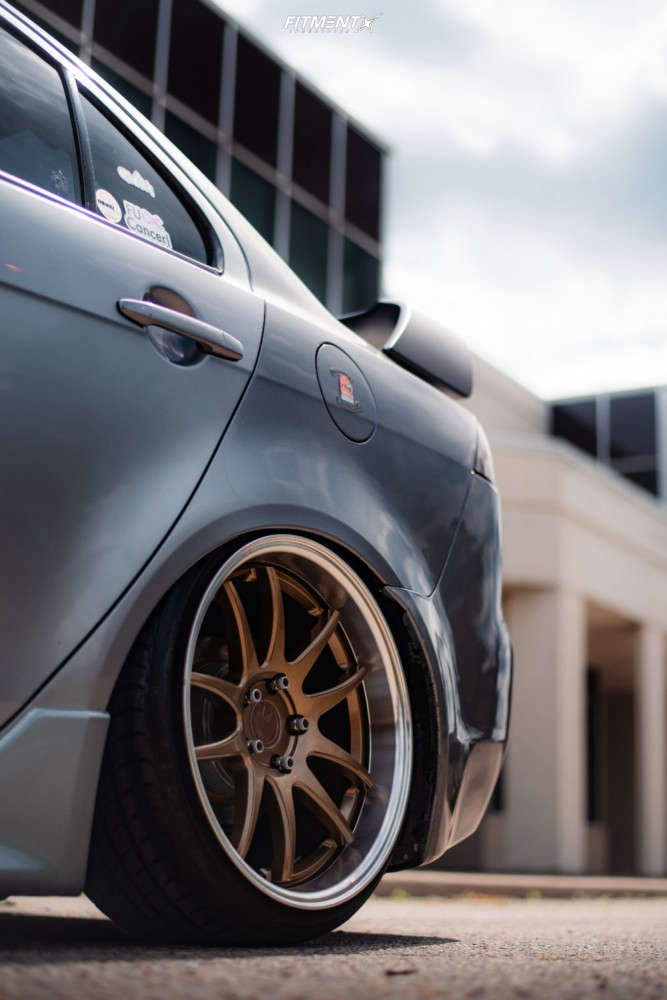 2013 Mitsubishi Lancer ES with 18x9.5 Aodhan Ds02 and Rovelo 215x35 on ...