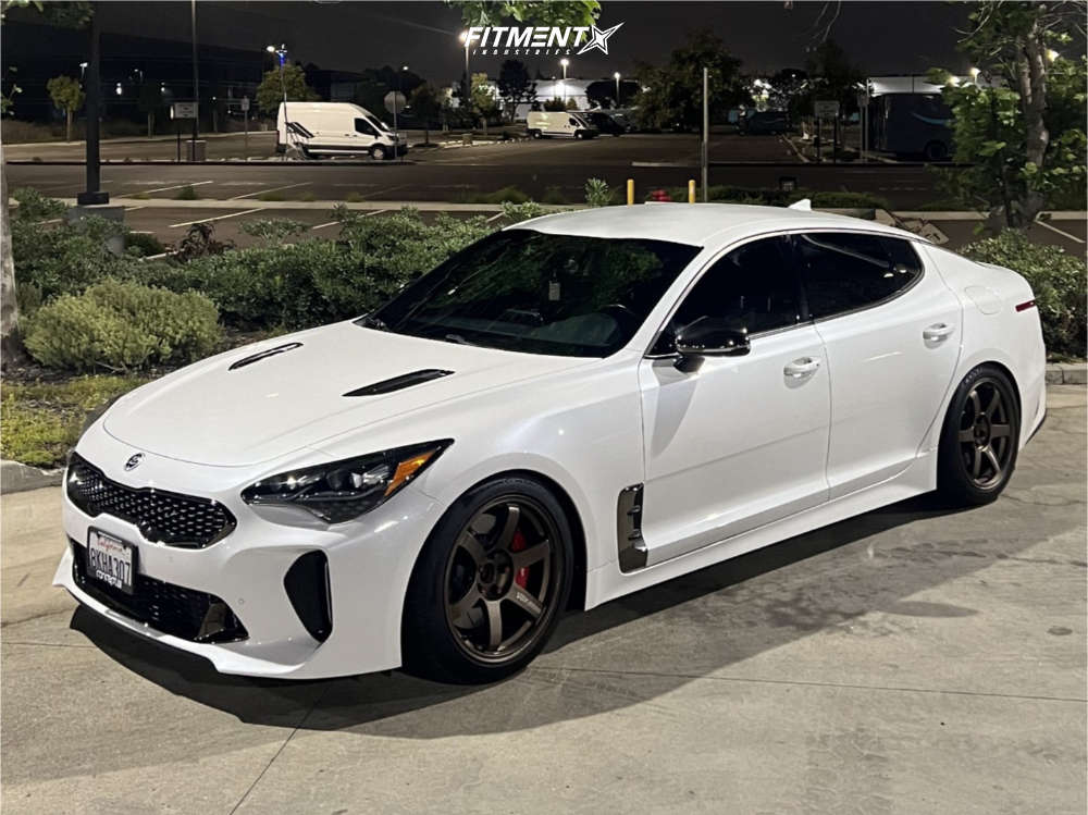 2019 Kia Stinger GT with 18x9.5 Volk Te37 Saga S-plus and Continental 255x40 on Coilovers ...