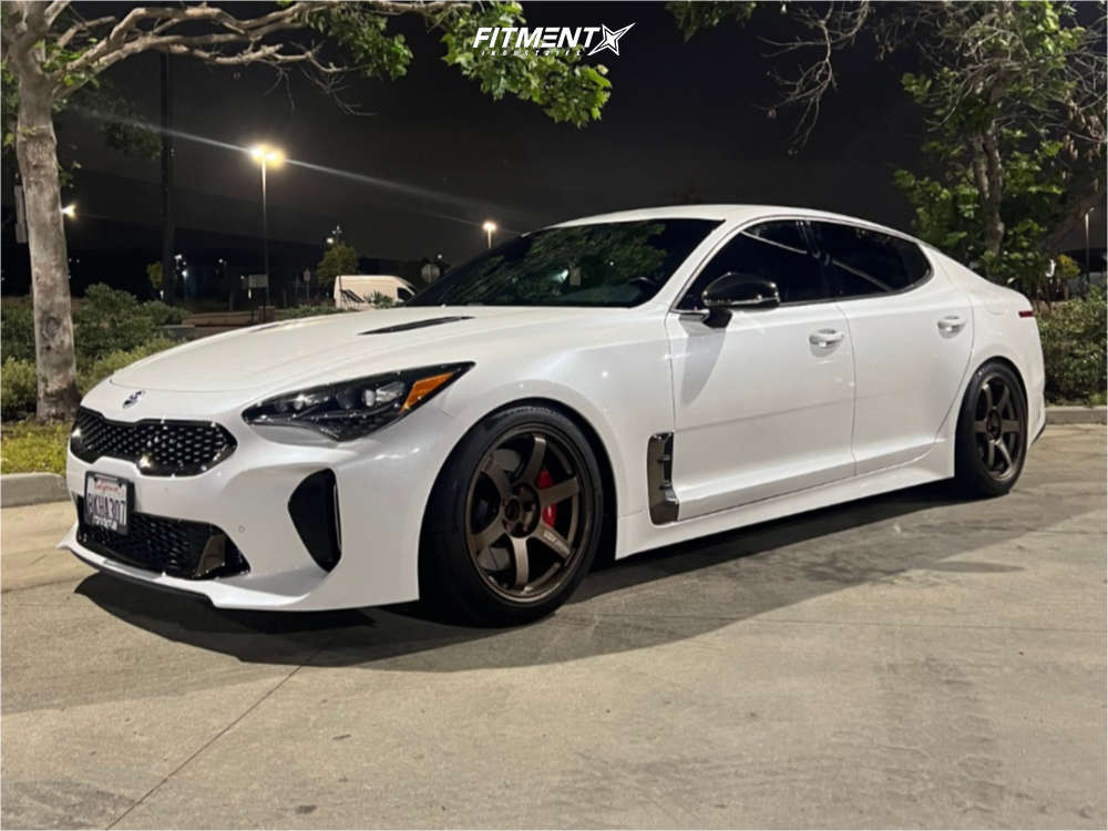 2019 Kia Stinger GT with 18x9.5 Volk Te37 Saga S-plus and Continental ...