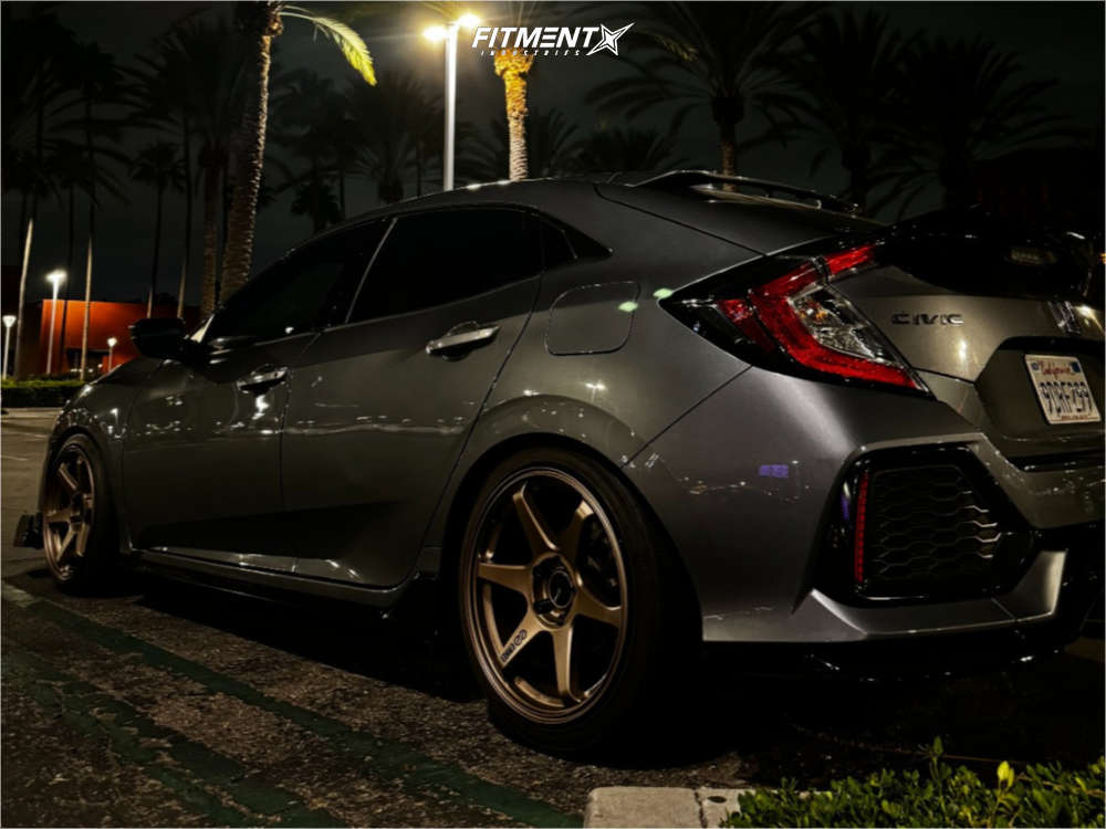 2019 Honda Civic Sport with 18x9.5 Enkei T6r and Toyo Tires 235x40 on ...