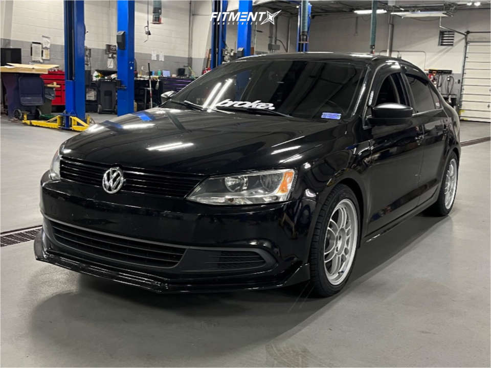 2013 Volkswagen Jetta S with 17x8 Enkei Rpf1 and Lexani 225x45 on ...