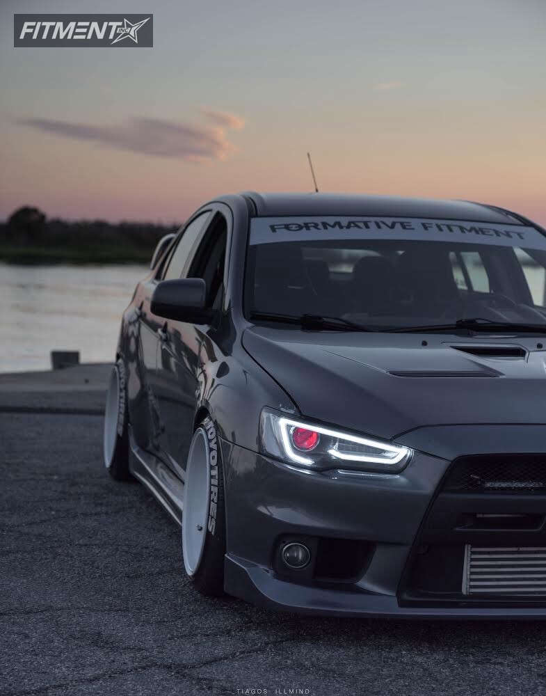 2008 Mitsubishi Lancer Evolution GSR with 18x10 Cosmis Racing Xt-005r ...