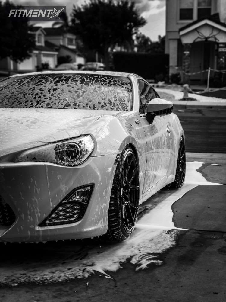 2013 Scion FR-S Base with 18x9.5 Rotiform Kps and Delinte 235x35 on Coilovers | 315128 | Fitment ...