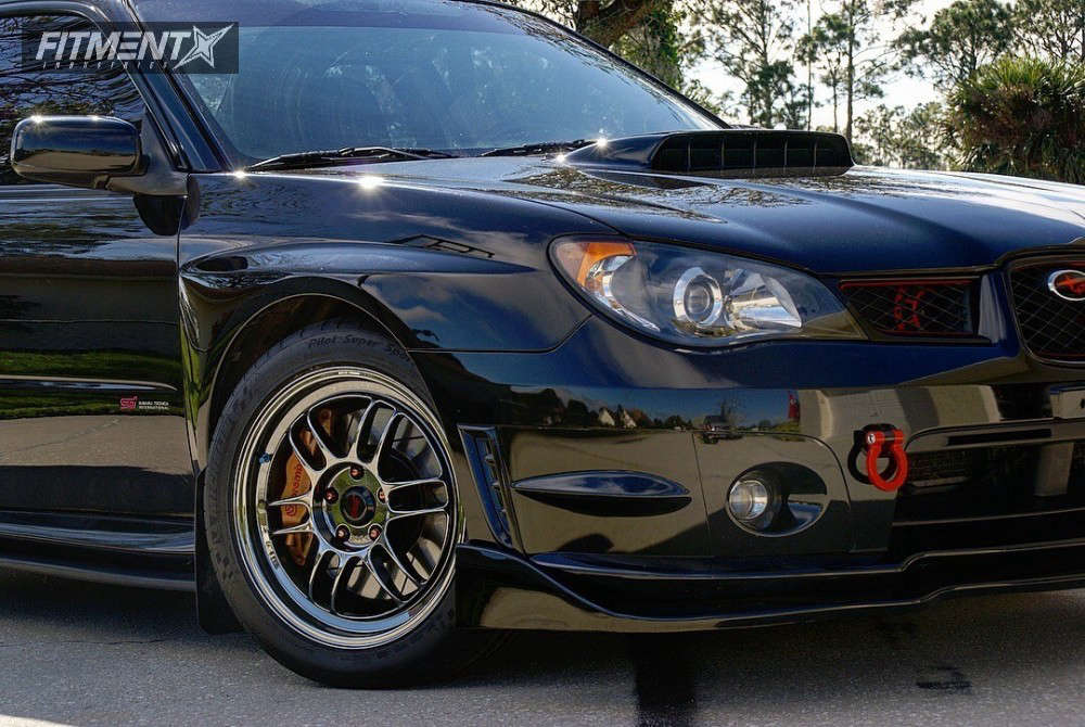 2007 Subaru WRX STI Base with 17x8 Enkei RPF1 and Michelin 235x45 on ...