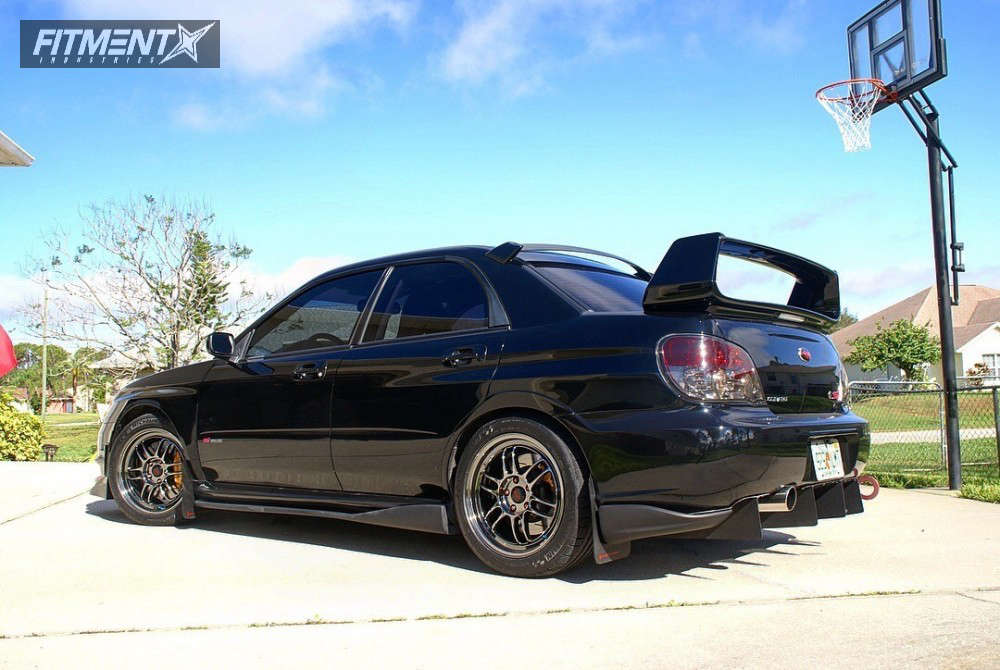 2007 Subaru WRX STI Base with 17x8 Enkei RPF1 and Michelin 235x45 on ...
