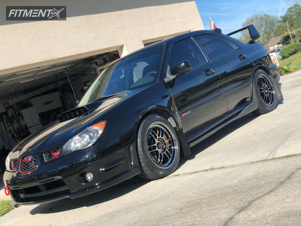 2007 Subaru WRX STI Base with 17x8 Enkei RPF1 and Michelin 235x45 on ...