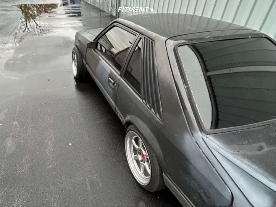 1986 Ford Mustang GT with 18x9.5 Kansei Roku and Vercelli 225x40 on ...