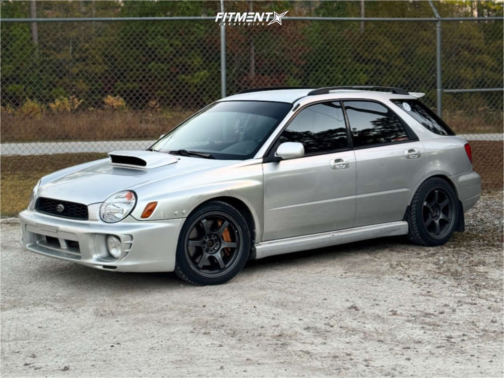 2003 Subaru Impreza WRX with 17x9 Gram Lights 57dr and Black Hawk ...