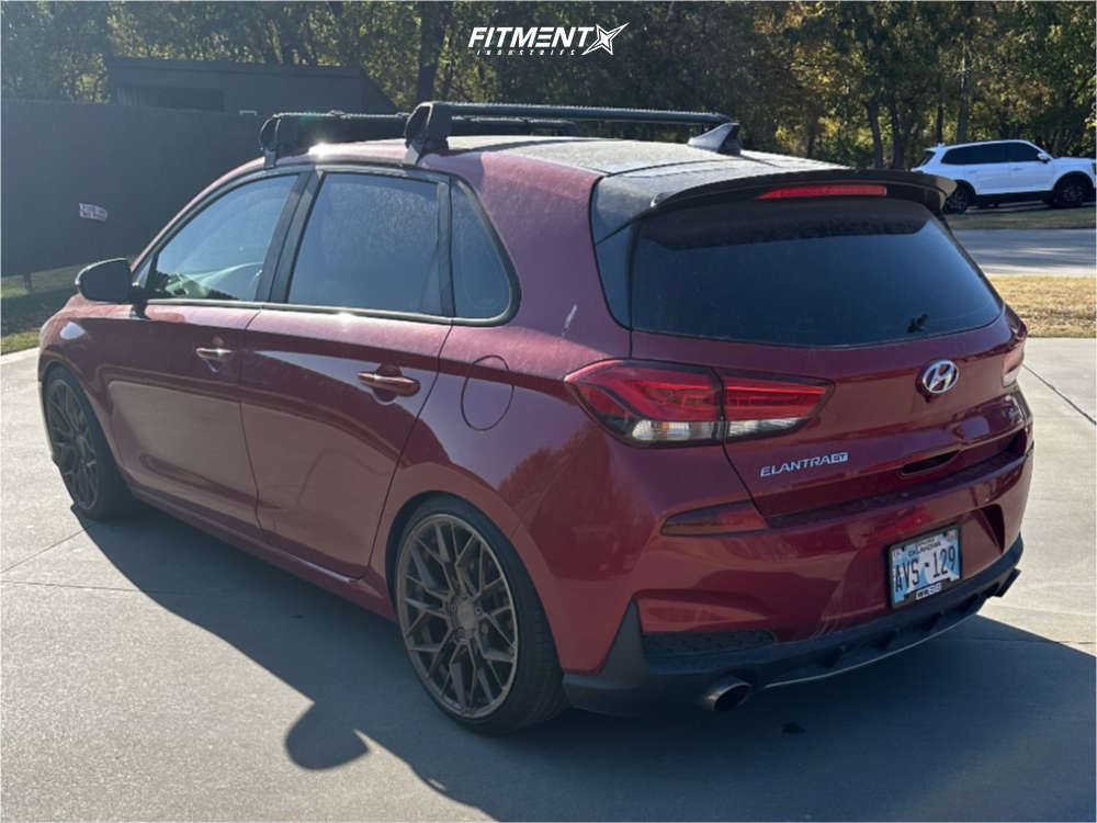 2019 Hyundai Elantra GT N Line with 19x8.5 Variant Radon and Ironman 235x35 on Lowering Springs ...