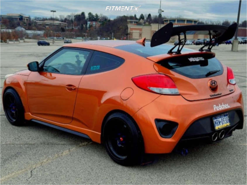 2013 Hyundai Veloster Turbo with 18x9.5 Aodhan Ah08 and Ironman 235x40 ...