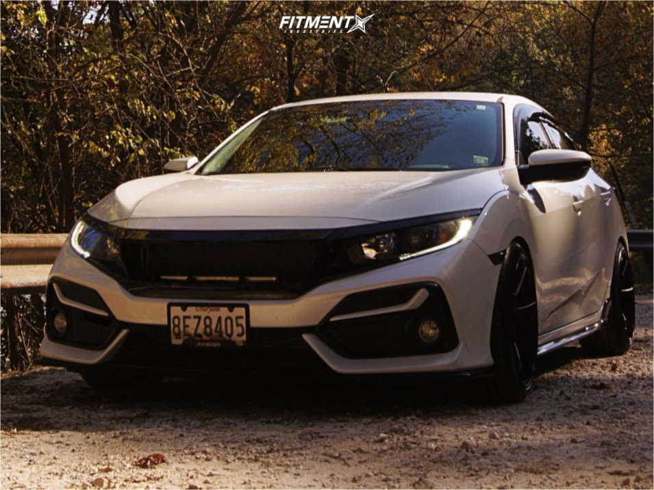 2020 Honda Civic Sport with 18x9.5 Enkei Kojin and Continental 235x40 ...