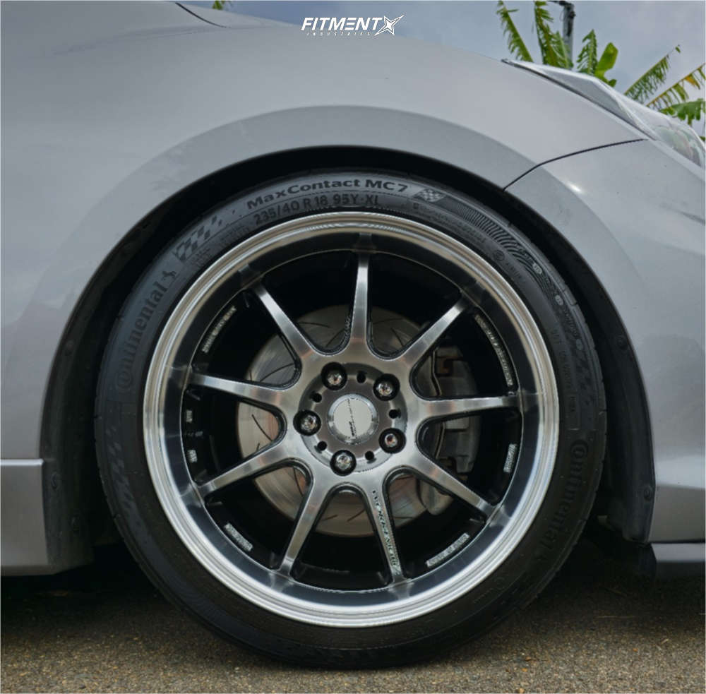 2010 Mazda 3 Mazdaspeed with 18x8.5 Work D9r and Continental 235x40 on ...