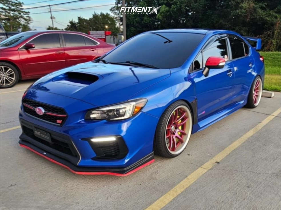 2021 Subaru WRX STI Base with 19x9.5 Work Emotion Cr 2p and Yokohama 235x35 on Coilovers ...