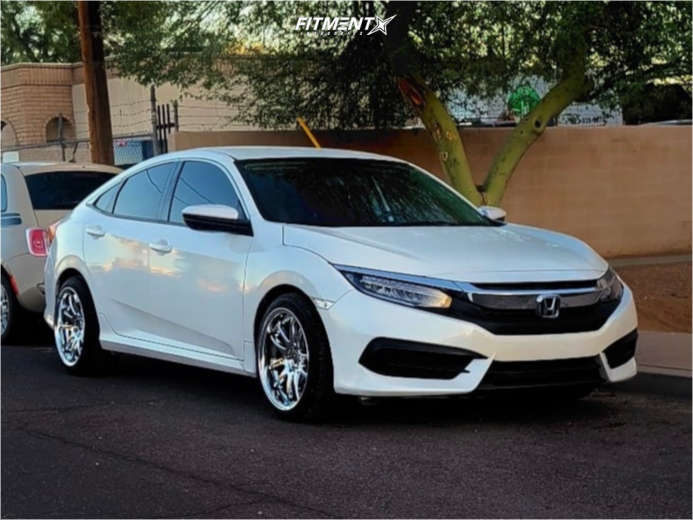 2016 Honda Civic LX with 18x9.5 Aodhan Ds02 and Goodyear 235x40 on Stock Suspension | 3189522 ...