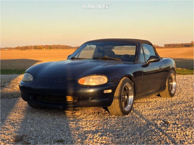 1999 Mazda Miata Base with 15x8 Kansei Knp and Nitto 205x50 on Lowering ...