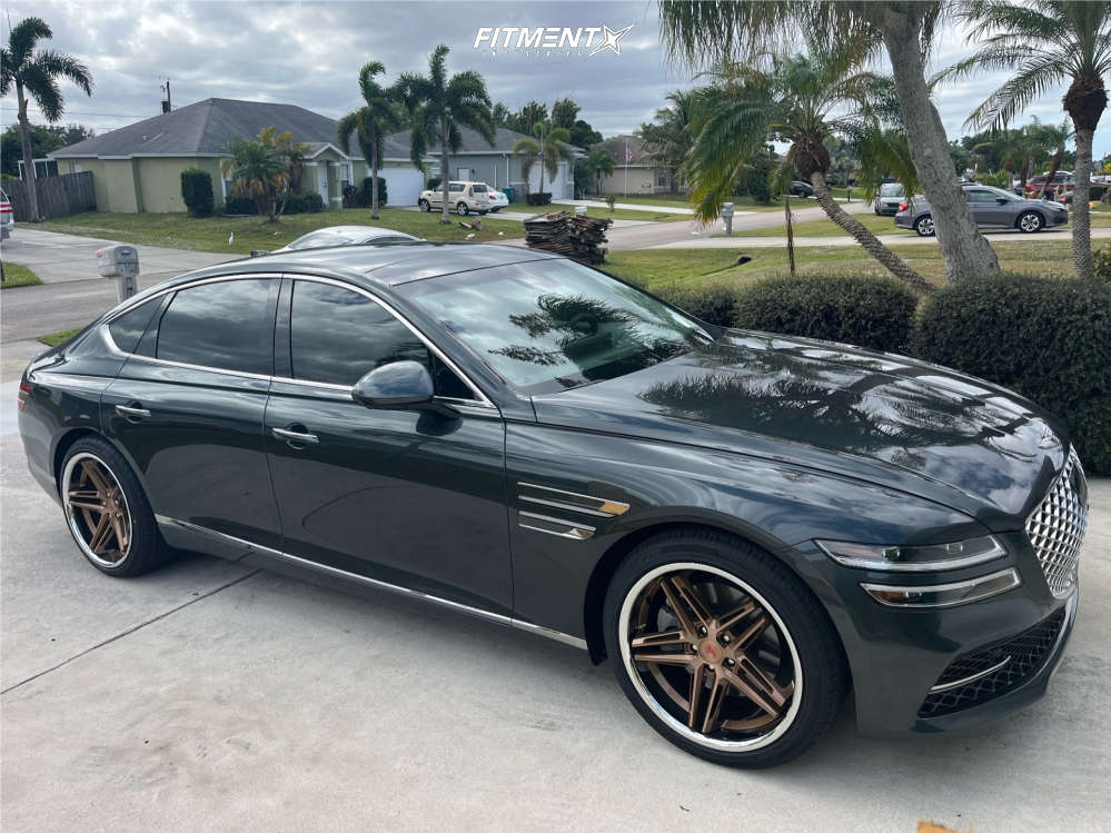 2022 Genesis G80 Prestige with 20x9 Ferrada Cm1 and Lexani 245x40 on Stock Suspension | 3198488 ...