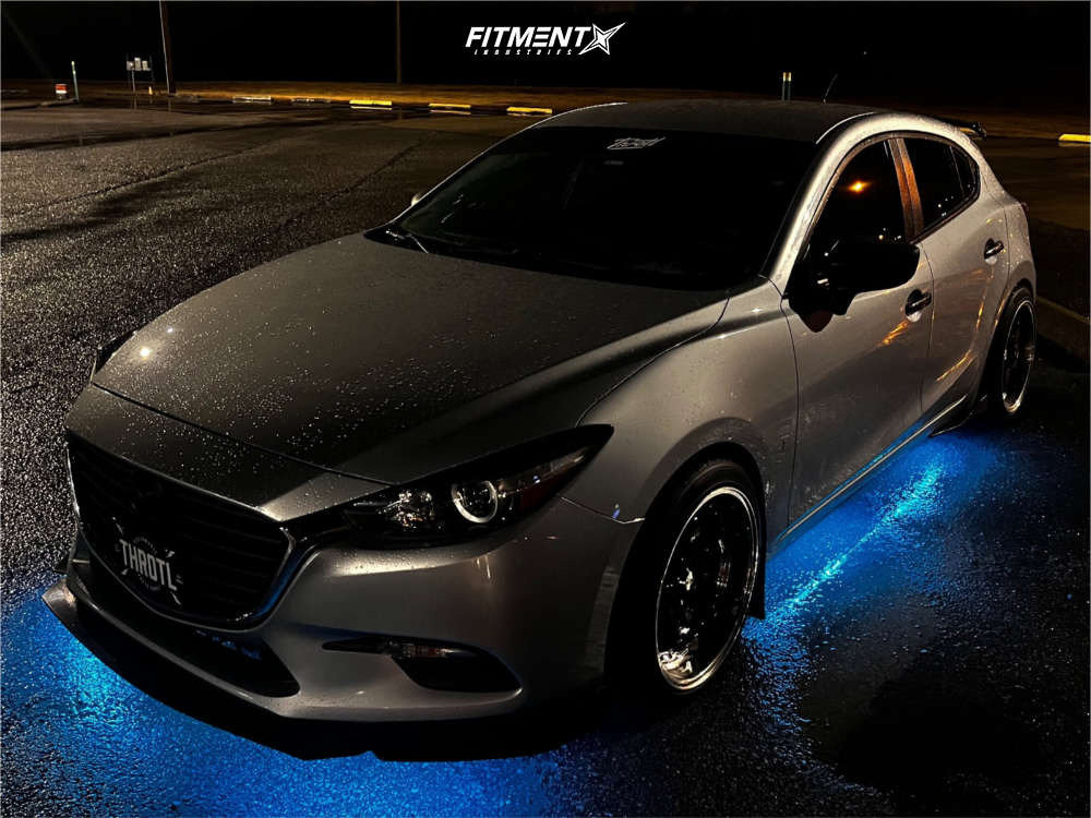2017 Mazda 3 Sport GS with 18x9 Konig Ssm and Kosic 235x40 on Lowering ...