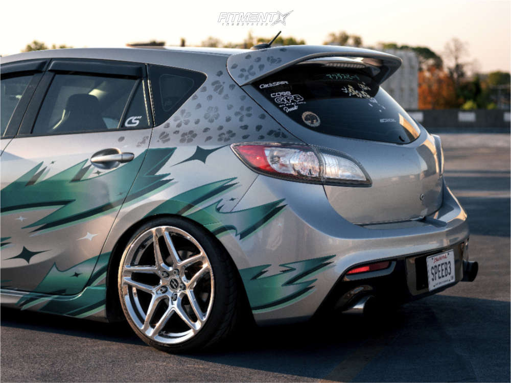 2010 Mazda 3 Mazdaspeed with 18x8.5 Heritage Ebisu Monoc and Nitto ...