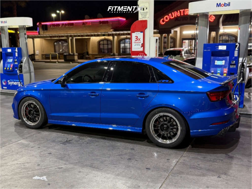 2018 Audi S3 Premium Plus with 17x8 Konig Hypergram and Zestino 235x45 on Lowering Springs ...