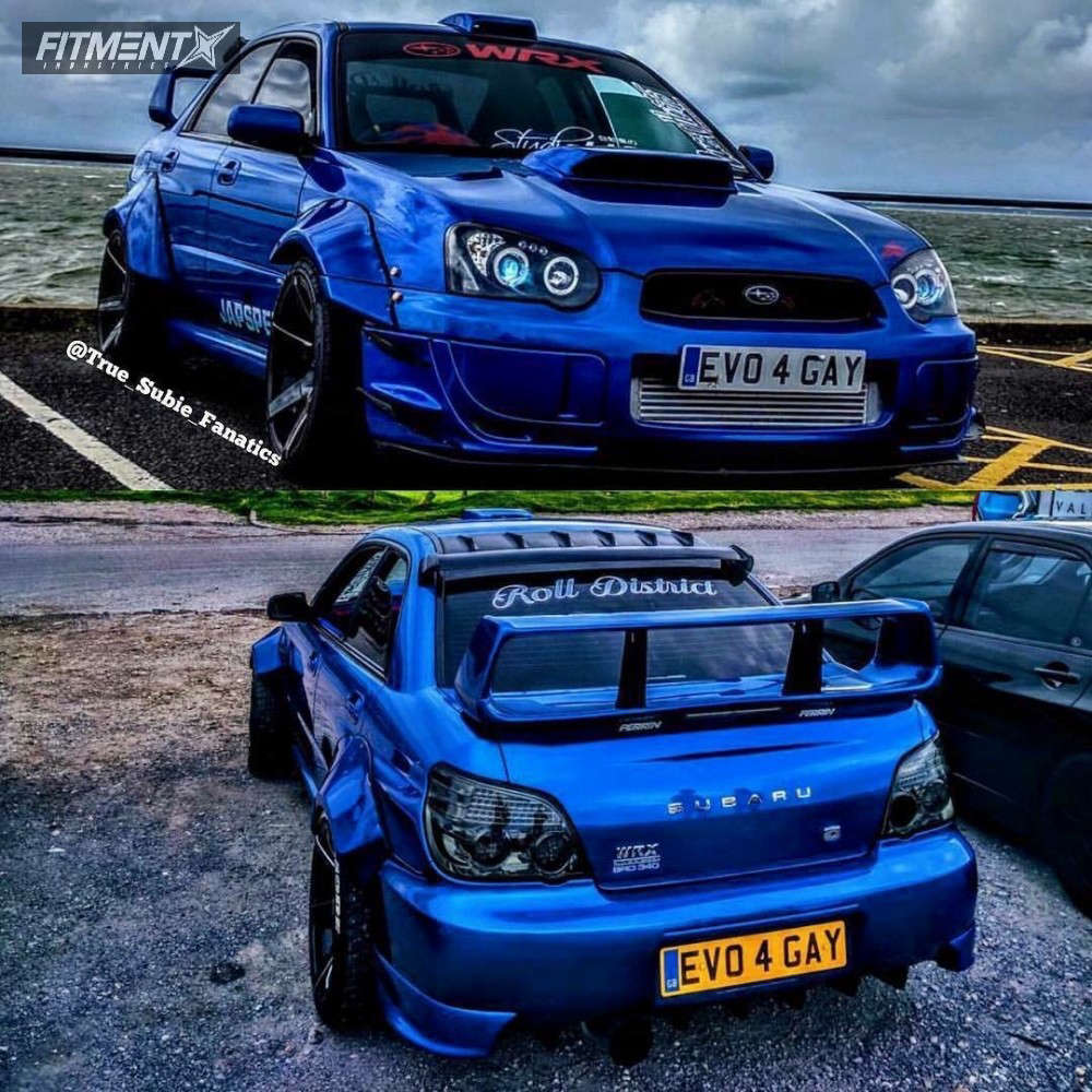2004 Subaru Impreza WRX with 18x9.5 Cosmis Racing S1 and Continental ...