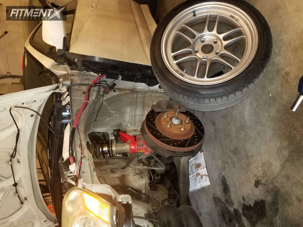 2002 Acura RSX Type-S with 17x9.5 Enkei RPF1 and Hankook 245x55 on ...