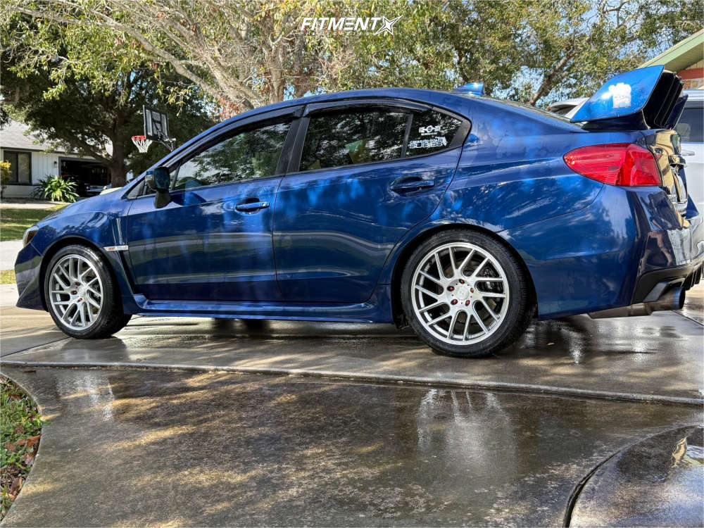 2015 Subaru WRX STI Base with 18x8.5 Anovia Elder and Firestone 245x40 on Stock Suspension ...