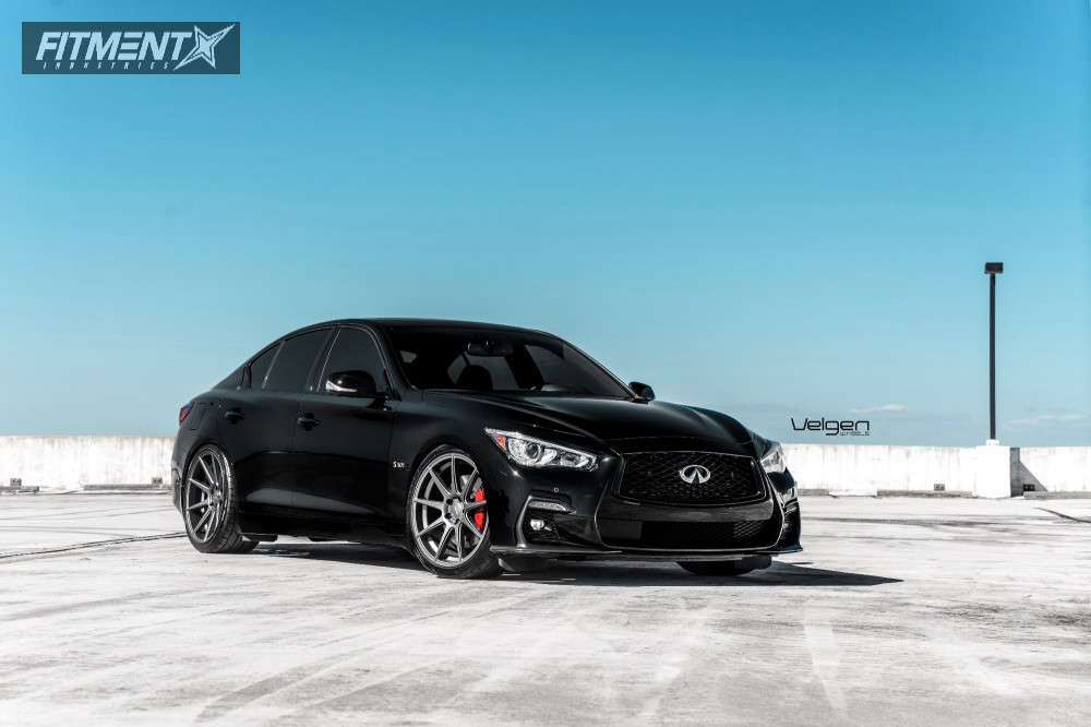 2017 INFINITI Q50 Red Sport with 20x9 Velgen Vmb9 and Nitto 245x35 on ...