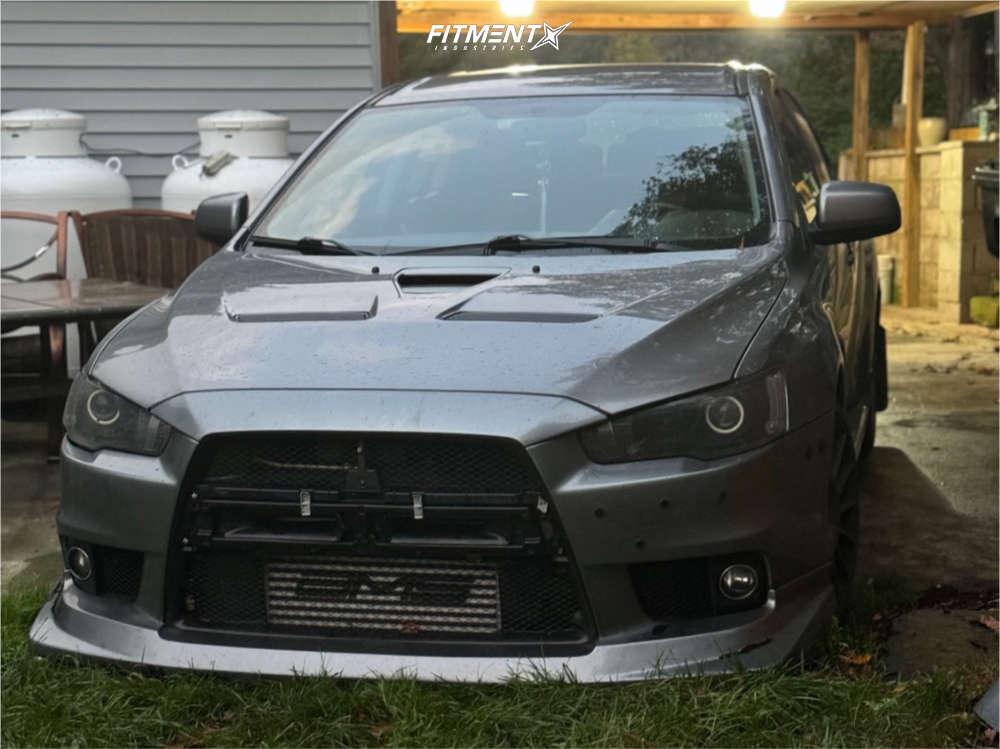 2013 Mitsubishi Lancer Evolution GSR with 18x9.5 Enkei T6r and Goodyear ...