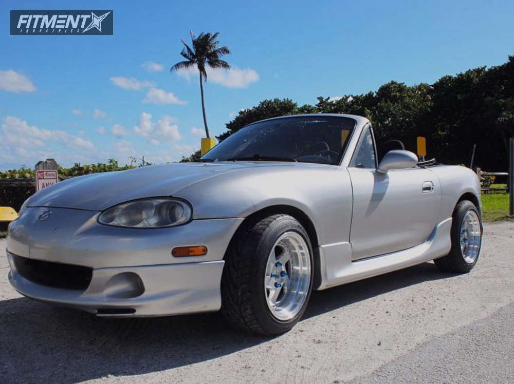 2002 Mazda MX-5 Miata Base with 15x8 AVID1 AV19 and Nitto 205x50 on ...