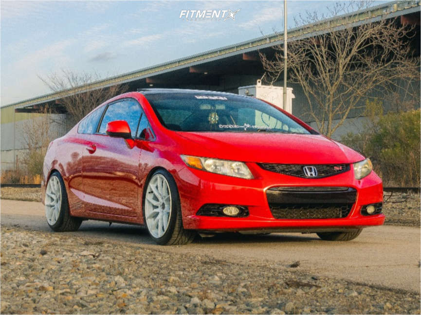 2012 Honda Civic Si with 18x9.5 Option Lab R716 and Continental 225x40 ...