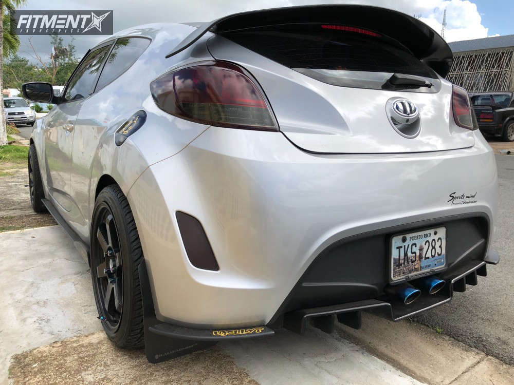 2015 Hyundai Veloster SE with 18x8 AVID1 AV6 and Falken 215x40 on Stock ...