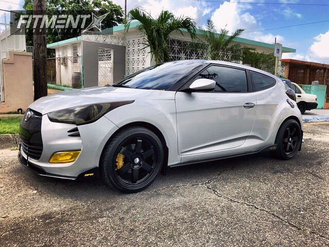 2015 Hyundai Veloster SE with 18x8 AVID1 AV6 and Falken 215x40 on Stock ...