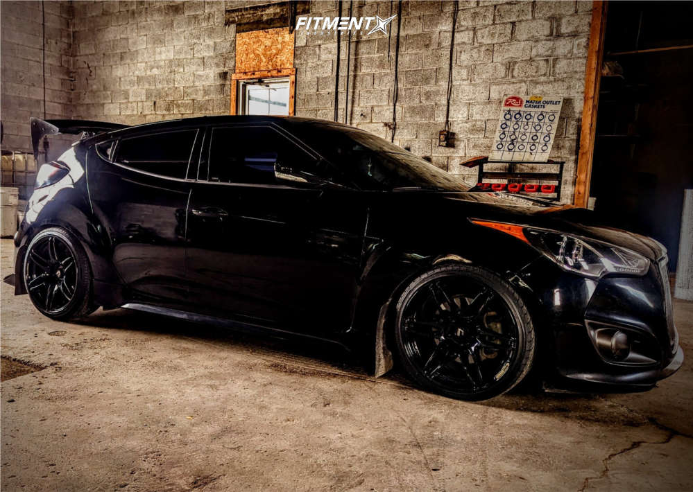 2017 Hyundai Veloster Turbo with 18x8.5 Cosmis Racing Mrii and Ovation ...
