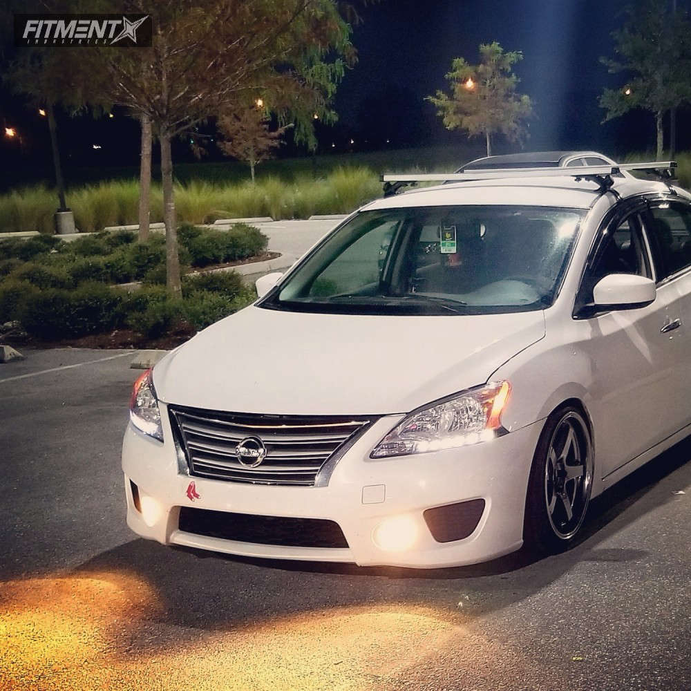 2015 Nissan Sentra SL with 18x9.5 Varrstoen Es9 and Centennial 225x40 ...