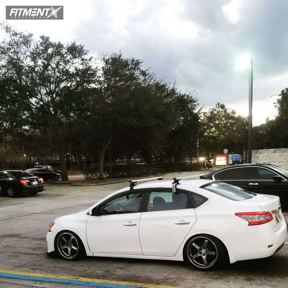 2015 Nissan Sentra SL with 18x9.5 Varrstoen Es9 and Centennial 225x40 ...