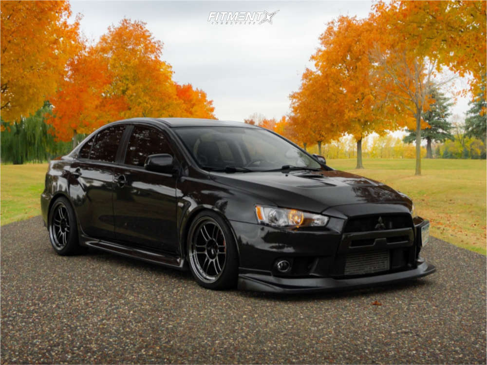 2011 Mitsubishi Lancer Evolution GSR with 18x9.5 Enkei Rpf1 and ...