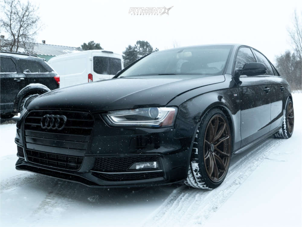 2014 Audi A4 Base with 19x9.5 Anovia AN-10 and Radar 235x35 on Lowering ...
