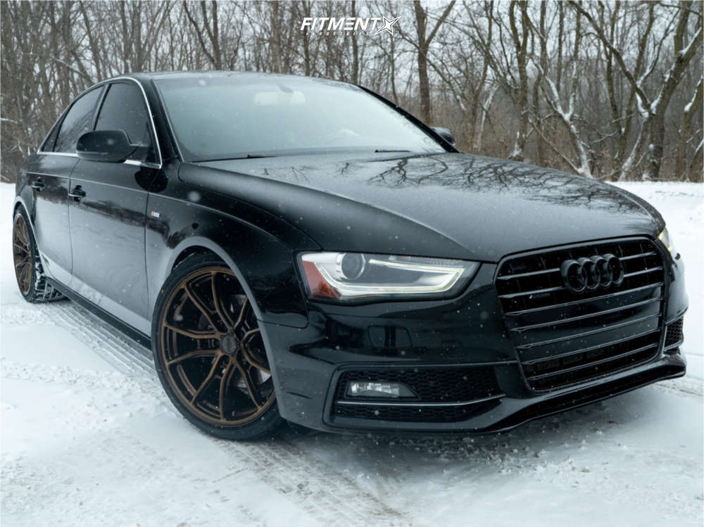 2014 Audi A4 Base with 19x9.5 Anovia AN-10 and Radar 235x35 on Lowering ...