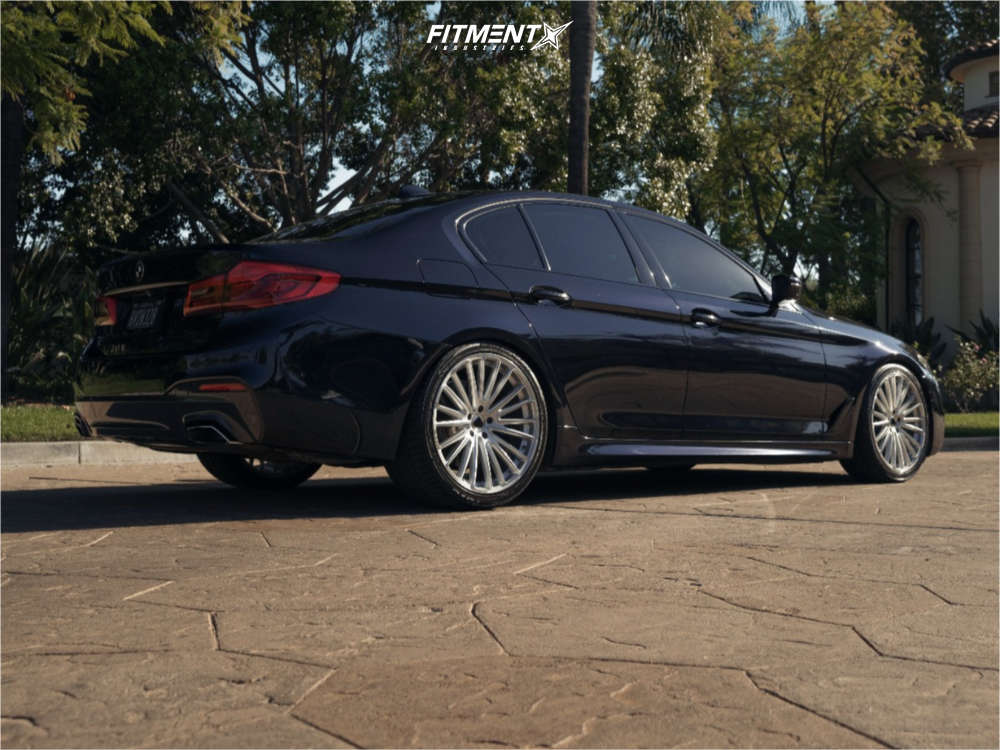2017 BMW 530i Base with 20x9 Blaque Diamond Bd-715 and Toyo Tires 255x35 on Lowering Springs ...