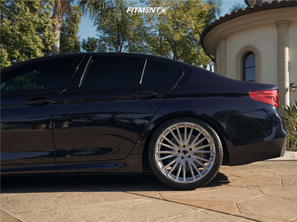 2017 BMW 530i Base with 20x9 Blaque Diamond Bd-715 and Toyo Tires 255x35 on Lowering Springs ...