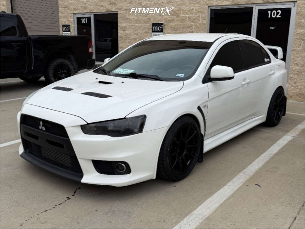 2014 Mitsubishi Lancer Evolution GSR with 18x10.5 SSR Gtx01 and Falken ...