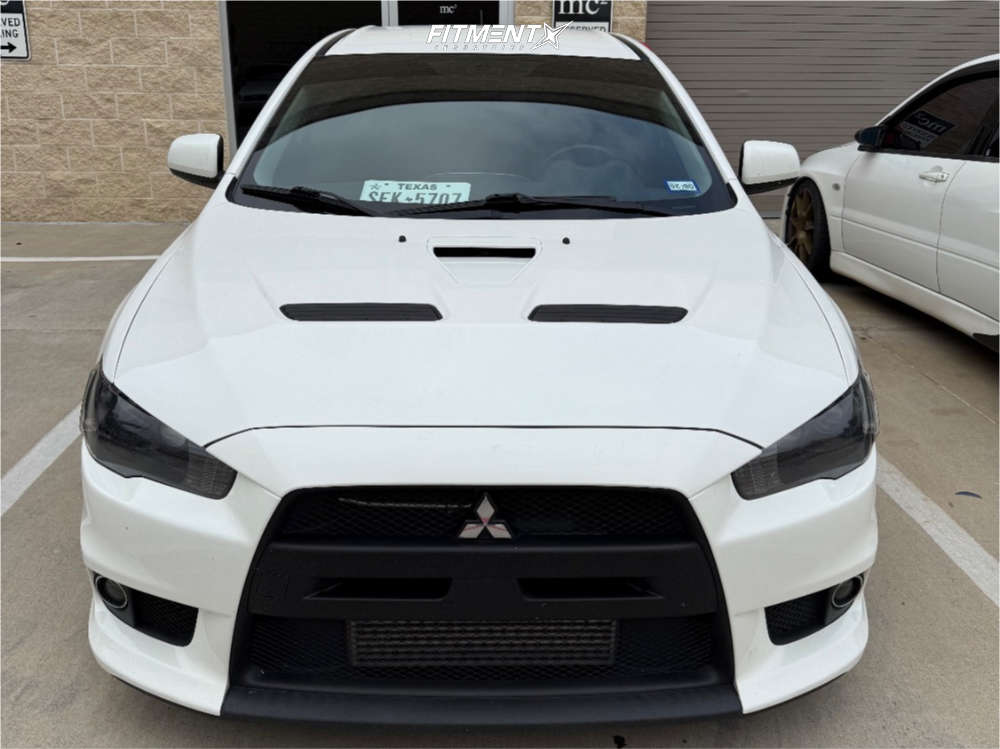 2014 Mitsubishi Lancer Evolution GSR with 18x10.5 SSR Gtx01 and Falken ...