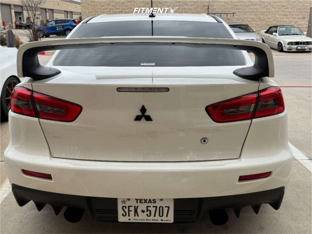 2014 Mitsubishi Lancer Evolution GSR with 18x10.5 SSR Gtx01 and Falken ...