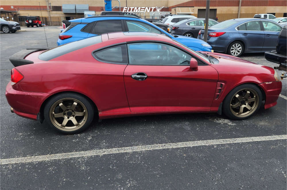 2006 Hyundai Tiburon GT with 17x8 AVID1 AV6 and Kosic 215x45 on Stock ...