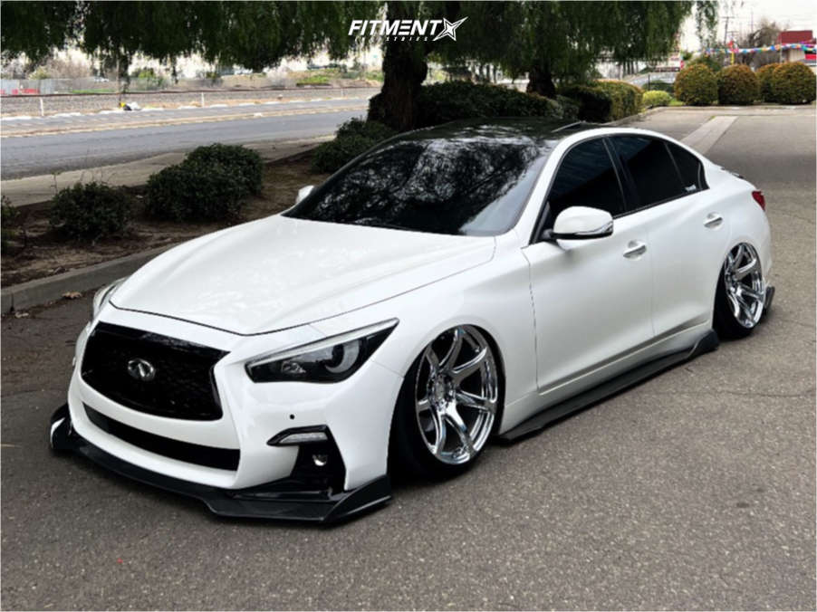 2017 INFINITI Q50 Premium with 19x10.5 Work Emotion T7r and Continental ...